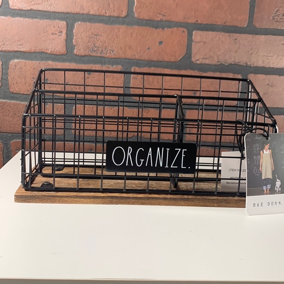 Rae Dunn | Office | Nwt Rae Dunn Organize Office Organizer Wooden Base ...